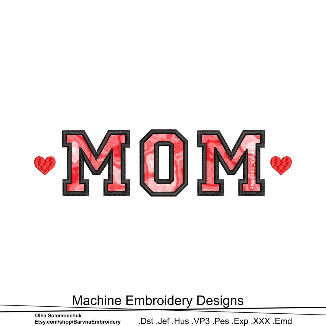 Mom Applique Machine Embroidery Designs, Mothers Day Embroidery for ...