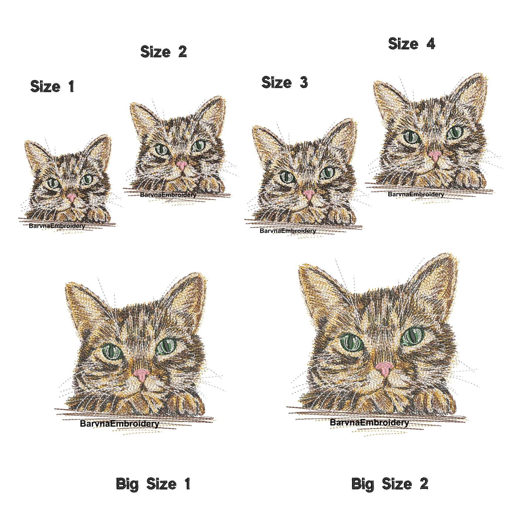 Cute Cat Machine Embroidery Designs Animals Embroidery Home - Etsy
