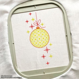 Christmas Embroidery Design Christmas Ball Machine Embroidery - Etsy