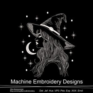 Witch Machine Embroidery Design, Helloween Embroidery Files, Digital ...