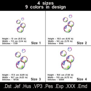 Soap Bubbles Machine Embroidery Designs, Bubbles Embroidery Files ...
