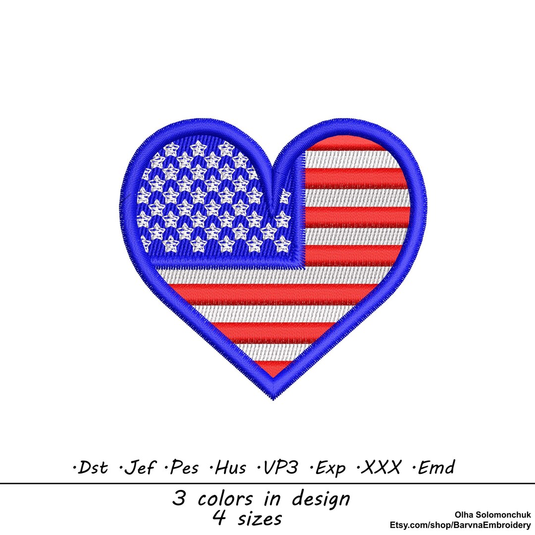USA Flag Machine Embroidery Designs, American Embroidery Design ...
