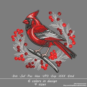 Cardinal Machine Embroidery Designs, Red Bird Embroidery Designs ...