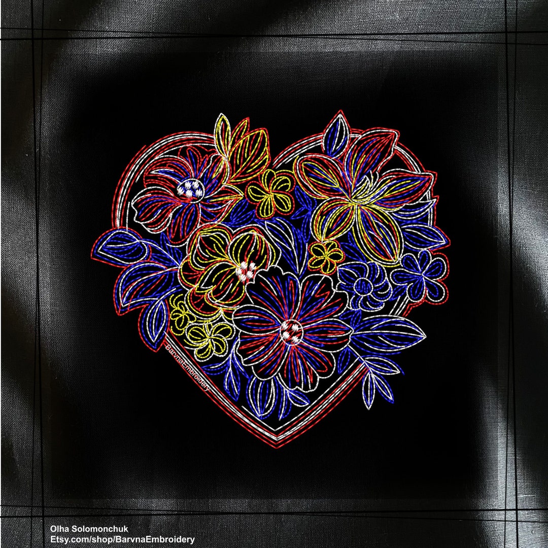 Flower Heart Machine Embroidery Designs, Love Embroidery Designs for ...