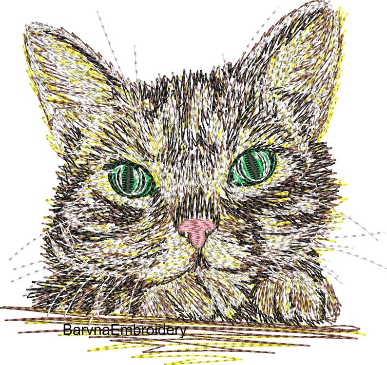Cute Cat Machine Embroidery Designs Animals Embroidery Home - Etsy