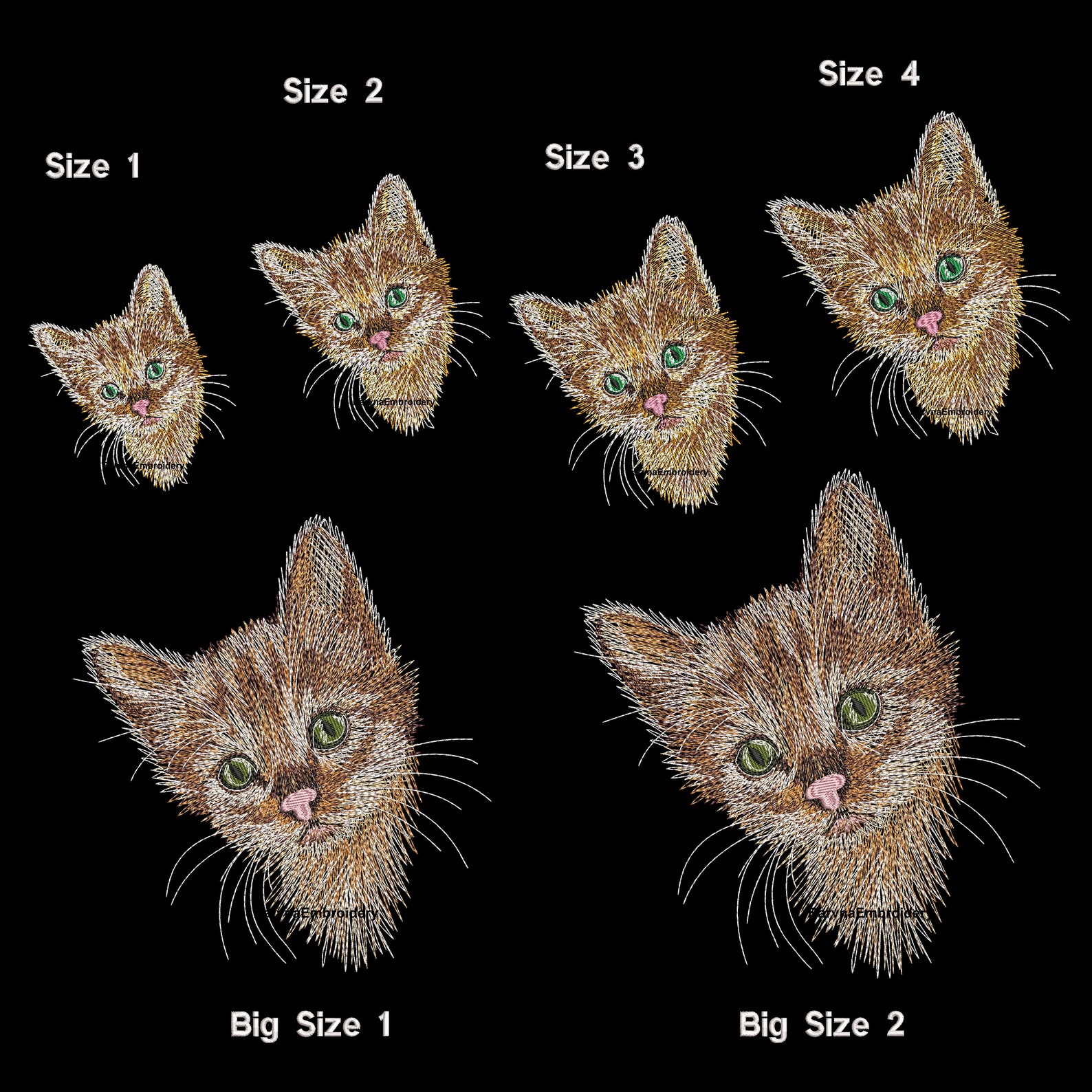 Cute Cat Machine Embroidery Designs Animals Embroidery Home - Etsy