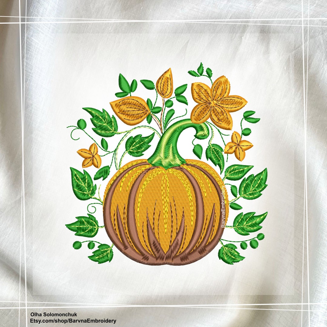 Pumpkin Embroidery Designs for Machine, Fall Embroidery Designs ...