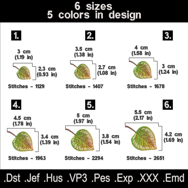 Fall Embroidery Designs Autumn Leaves Machine Embroidery - Etsy