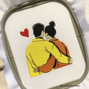 Couple in Love Machine Embroidery Designs, Love Embroidery Designs ...