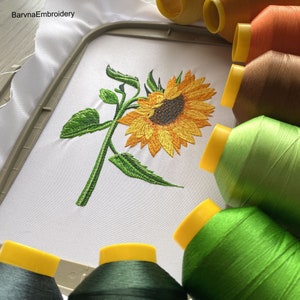 Sunflower Machine Embroidery Designs - Set of 6 Digital Files, Instant ...