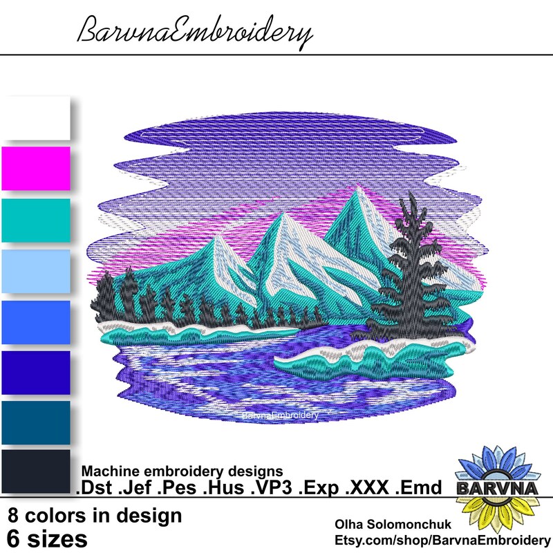 Embroidery Landscape - Etsy