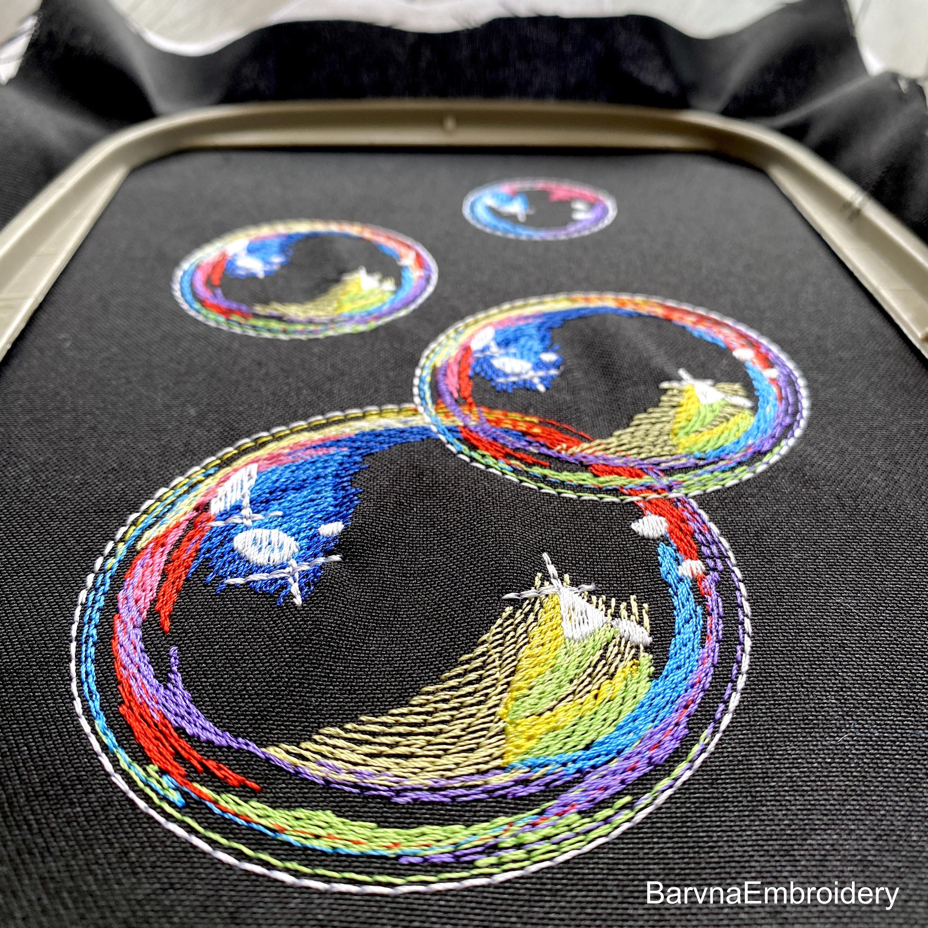 Soap Bubbles Machine Embroidery Design, Playful Embroidery Files ...