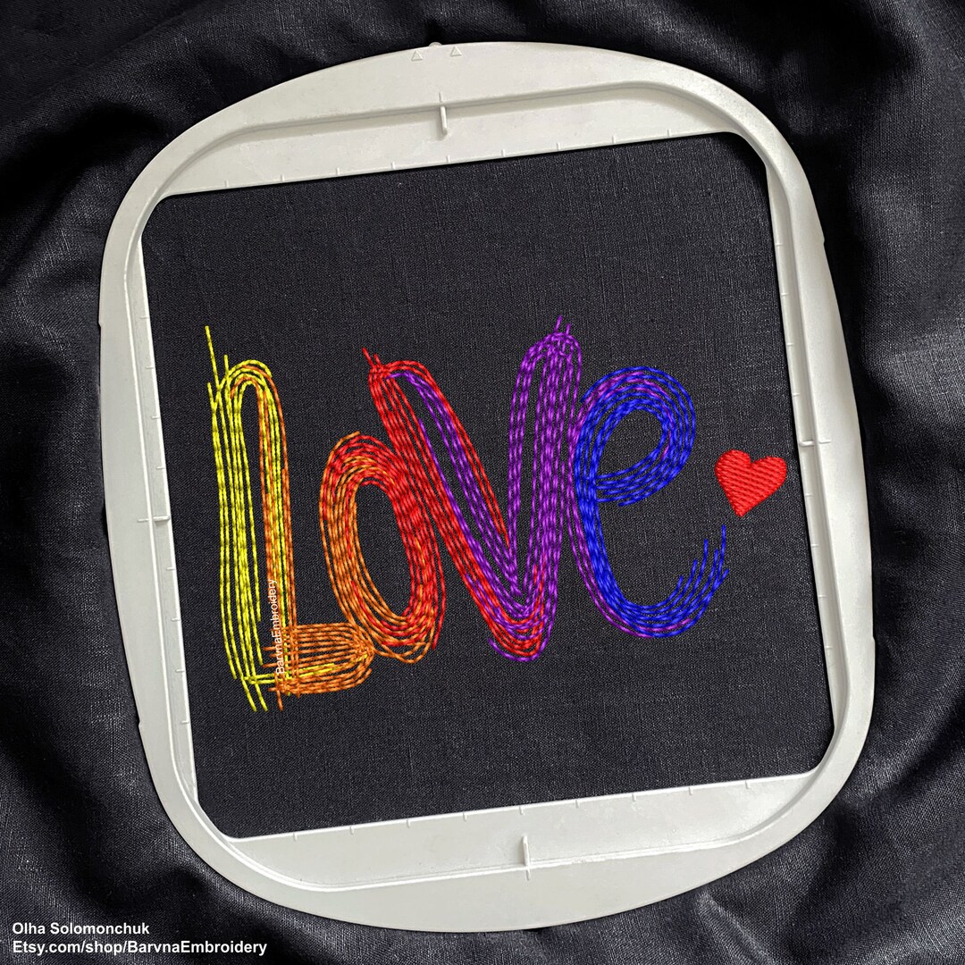 Love Machine Embroidery Designs, Valentines Embroidery Files, Instant ...