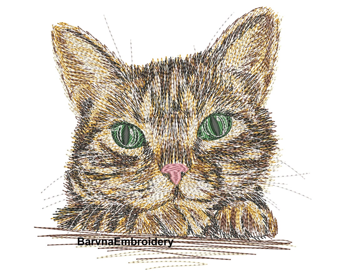 Cute Cat Machine Embroidery Designs, Animals Embroidery, Home Pet ...