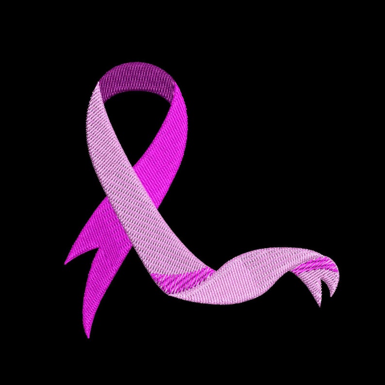 Machine Embroidery Design for Breast Cancer Awareness Ribbon. - Etsy