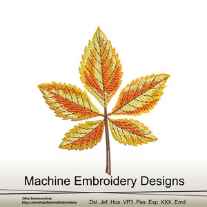 Fall Embroidery Designs, Autumn Leaves Machine Embroidery Designs, 12 ...
