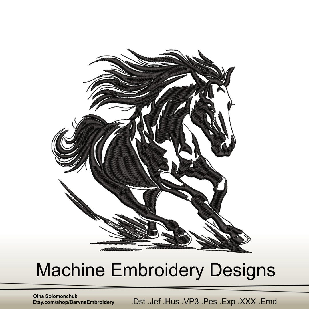 Horse Machine Embroidery Designs, Animals Embroidery Files, Digital ...