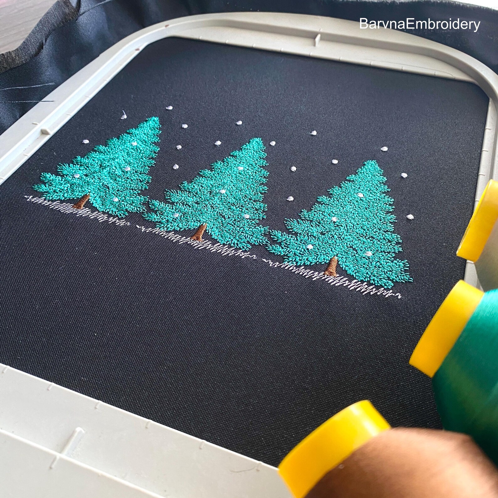 Christmas Trees Machine Embroidery Design (digital Download) - Etsy