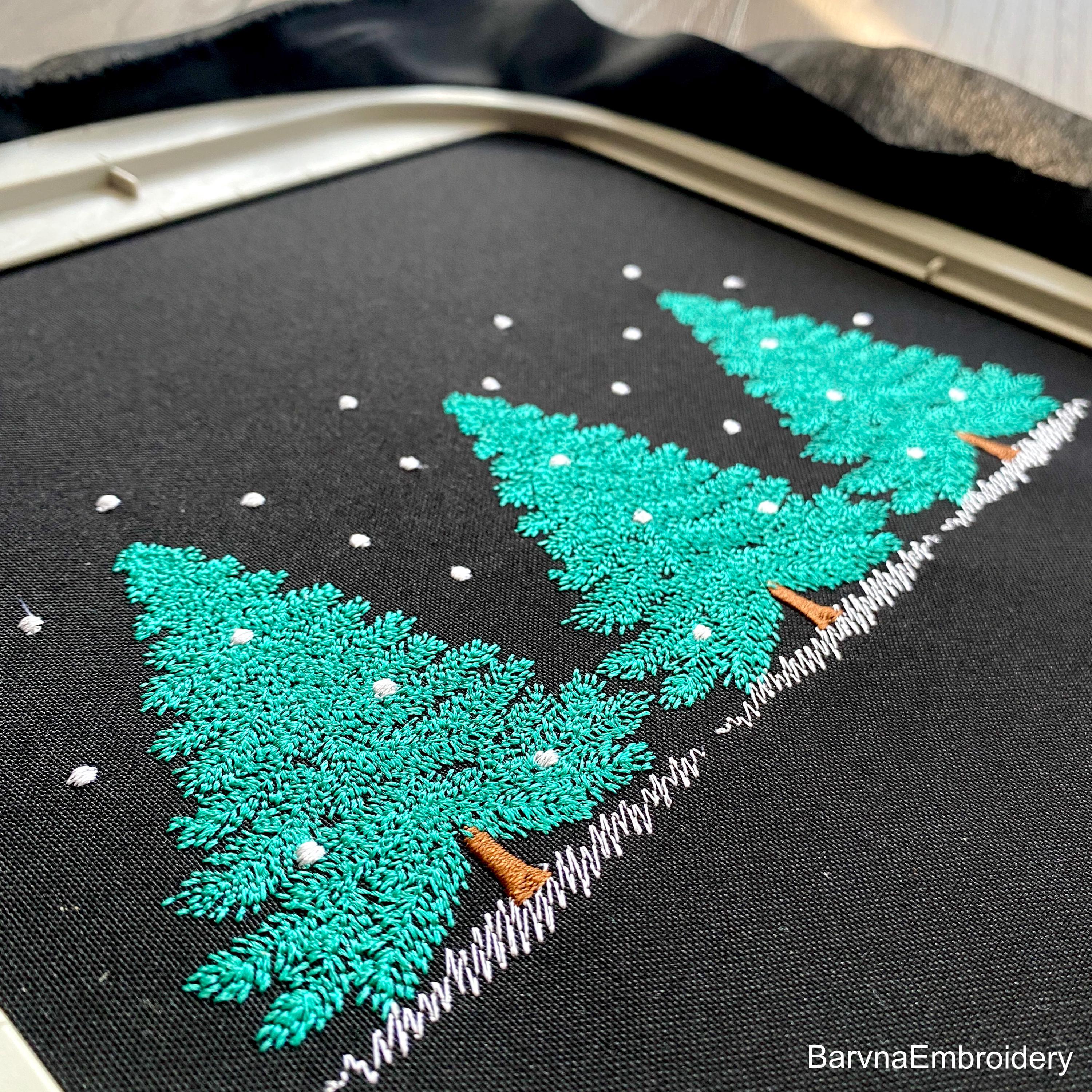 Christmas Trees Machine Embroidery Design (digital Download) - Etsy