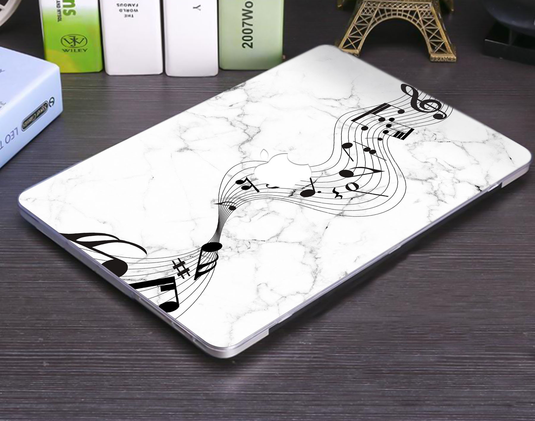 Musical Notes Laptop Cover White Marble Macbook 12 Cover Mac - Etsy