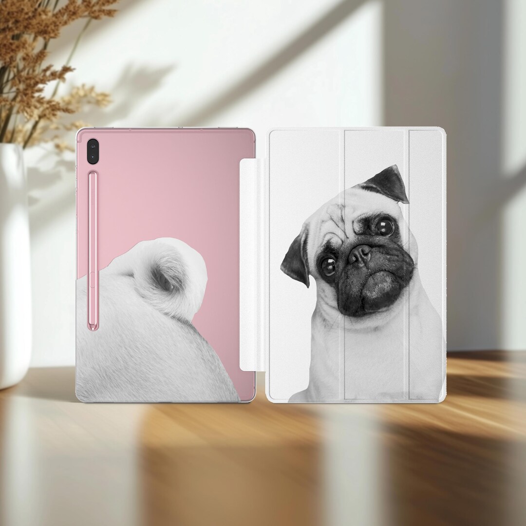 Cute Pug for Galaxy Tab A8 10.5" Case Kawaii Dog S9 S7 FE S10 Plus ...