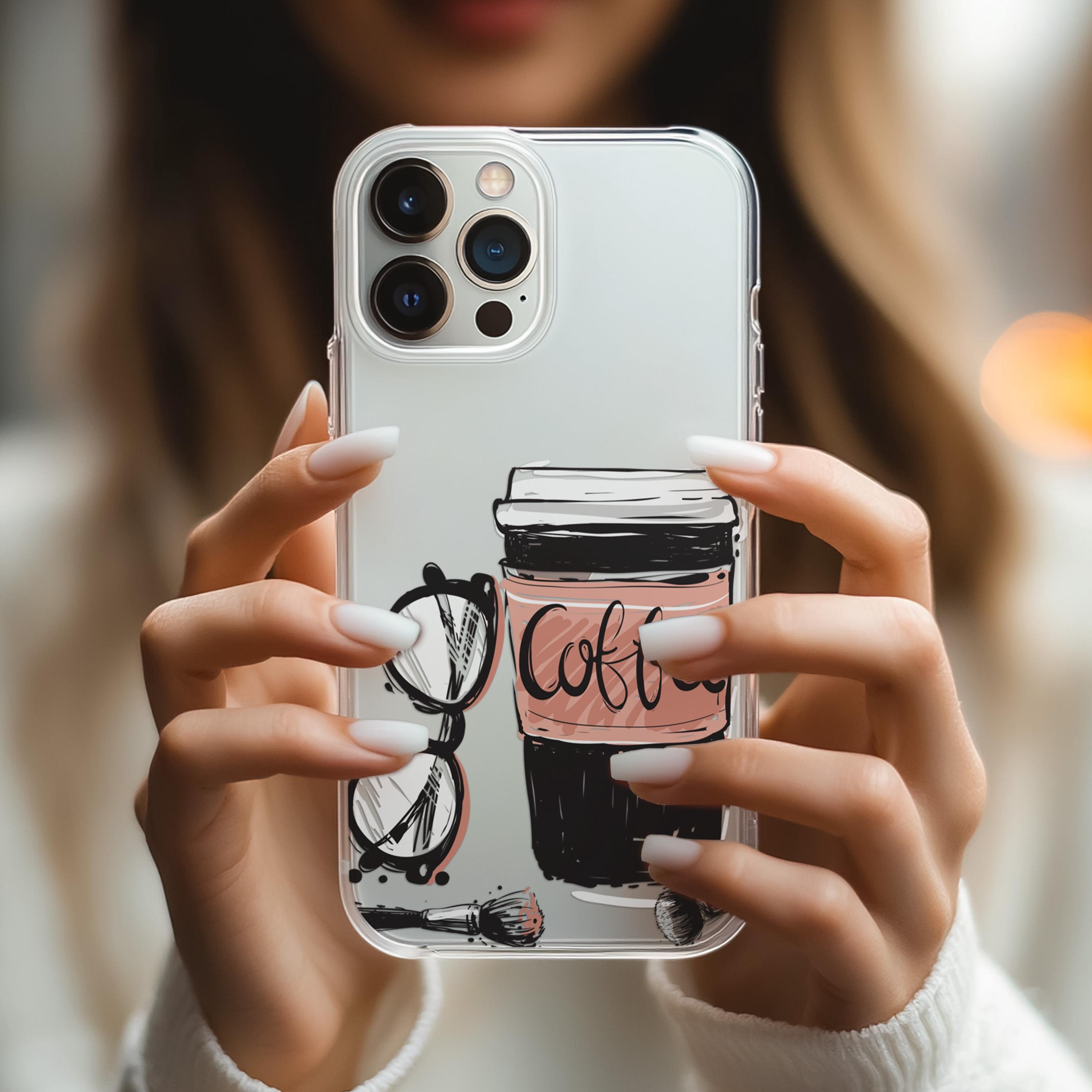 Coffee Cup 8 Plus Phone Case Glasses Make up Brush Xs Silicone iPhone ...