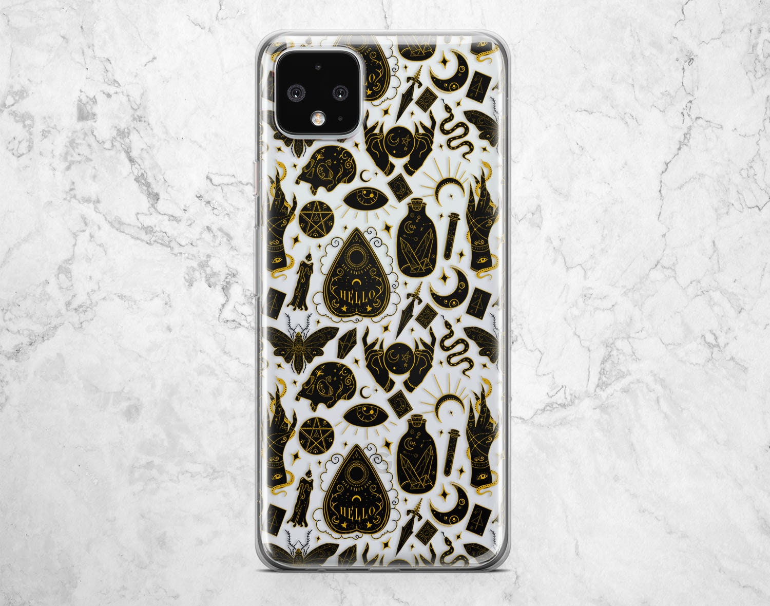 Slim wiccan phone case google pixel 3 xl clear 3a 4 5 | Etsy