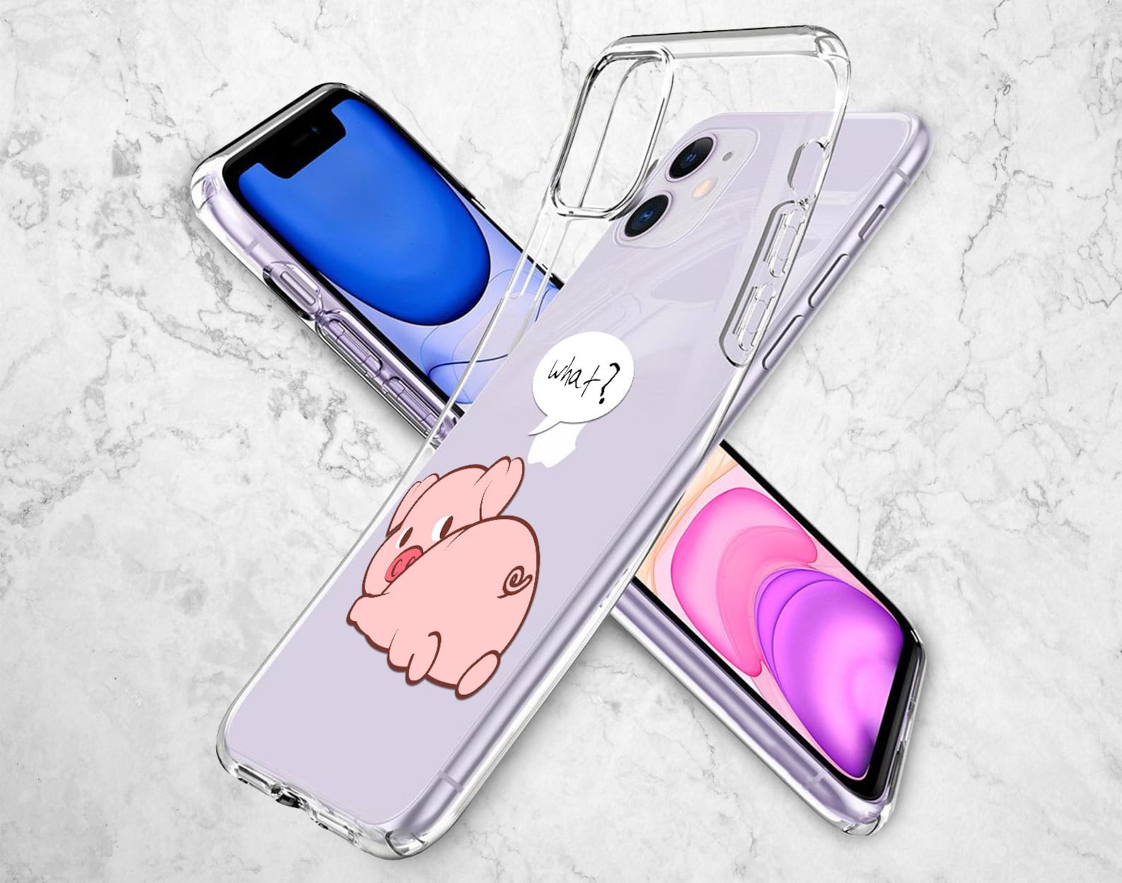 Cute Pig Phone Case iPhone X funny kawaii Animal Cases Xs | Etsy