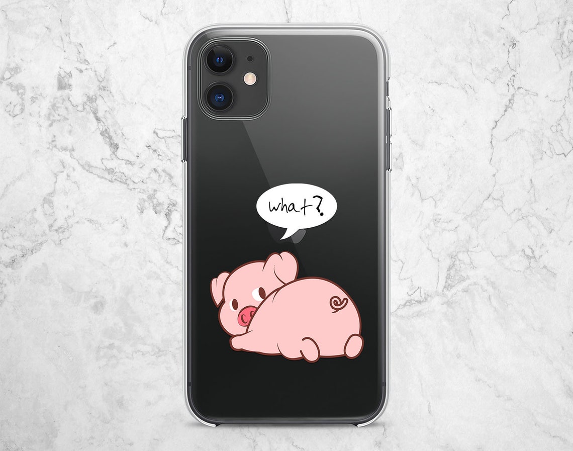 Cute Pig Phone Case iPhone X funny kawaii Animal Cases Xs | Etsy