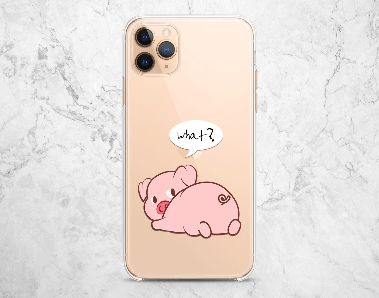 Cute Pig Phone Case Iphone X Funny Kawaii Animal Cases Xs - Etsy