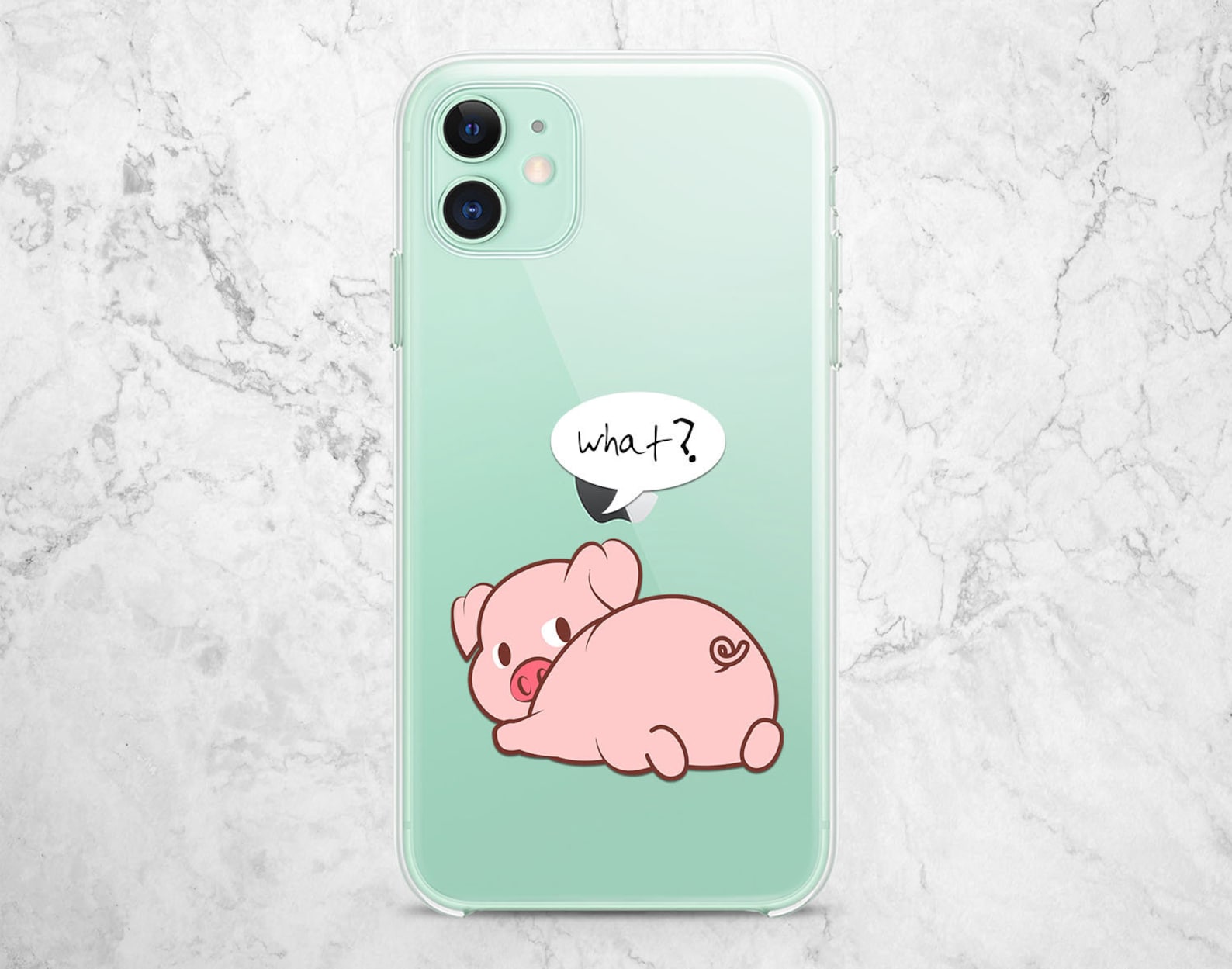 Cute Pig Phone Case iPhone X funny kawaii Animal Cases Xs | Etsy