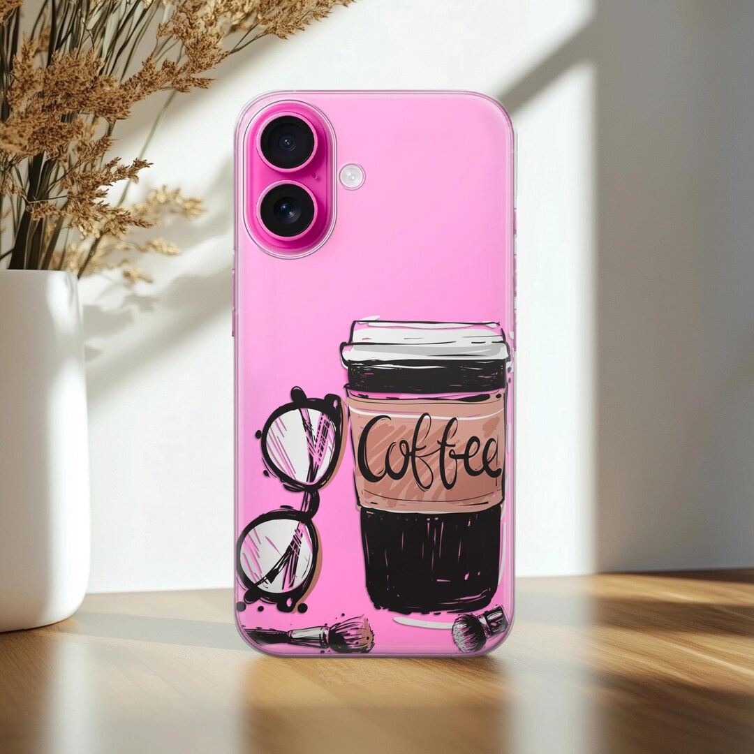 Coffee Cup 8 Plus Phone Case Glasses Make up Brush Xs Silicone iPhone ...