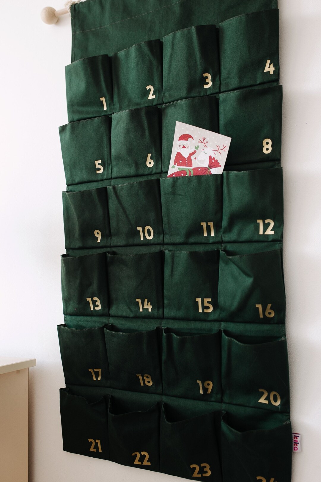 Advent Calendar for Kids Modern Personalized Fabric With - Etsy