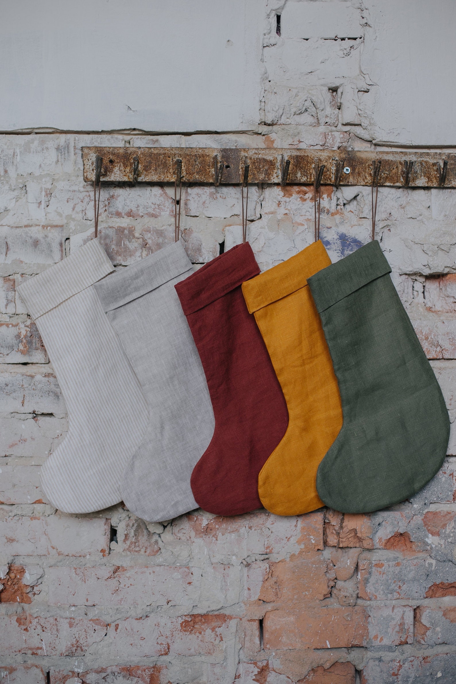 Linen Stockings Сhristmas Hand Embroidery Personalize Stocking - Etsy