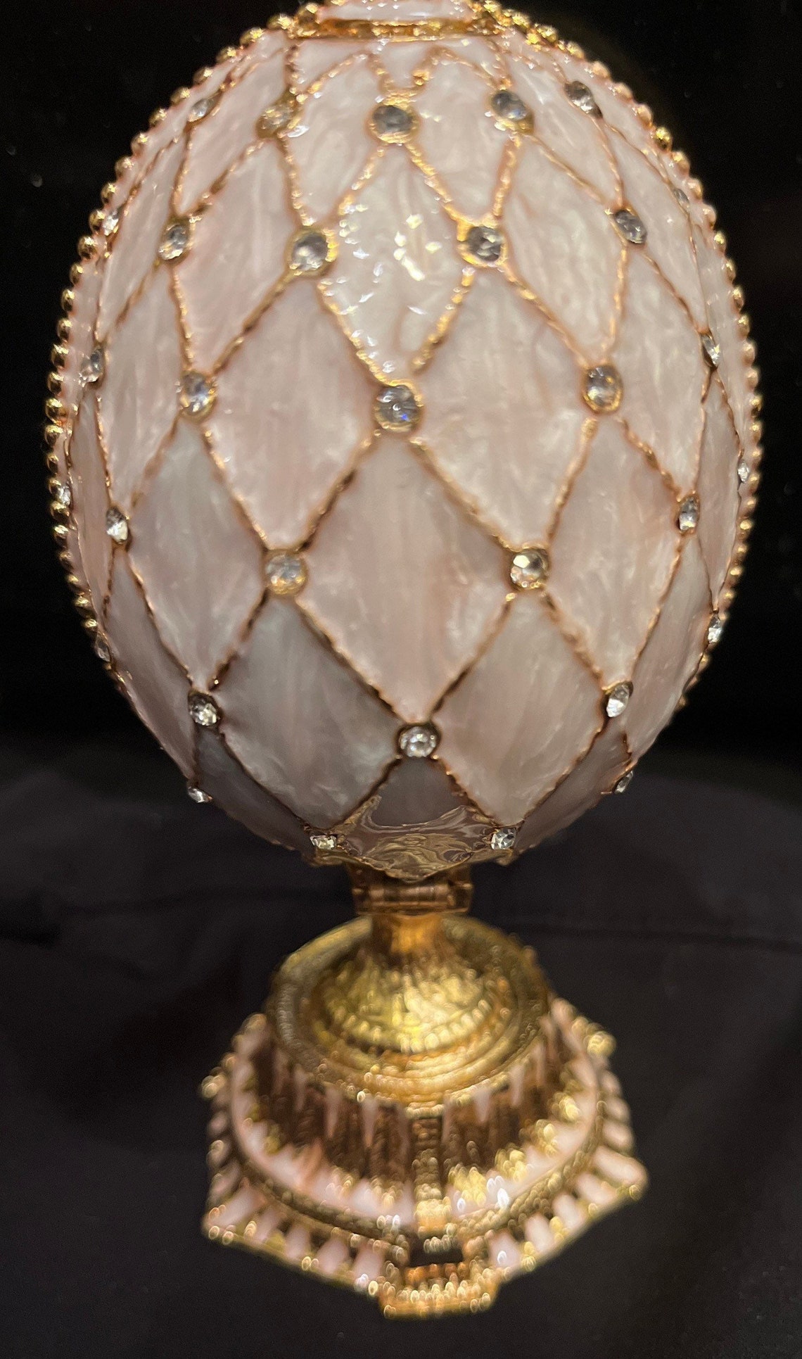 Faberge Egg Replica of the Royal Crown. This is a Beige Lace | Etsy