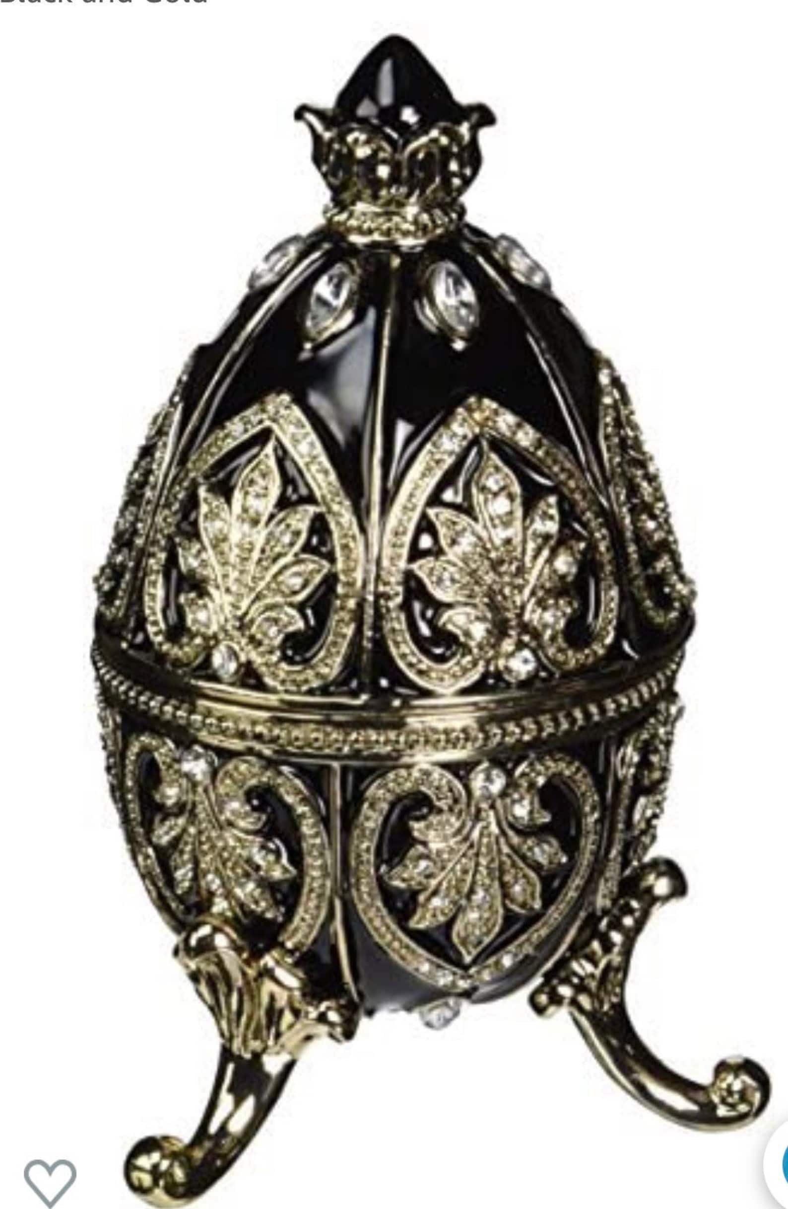 Faberge Type SALE SILVER Egg.this Stunning Silver Over Black - Etsy