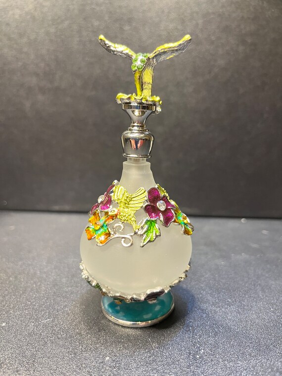 hummingbird bird perfume bottle - Gem