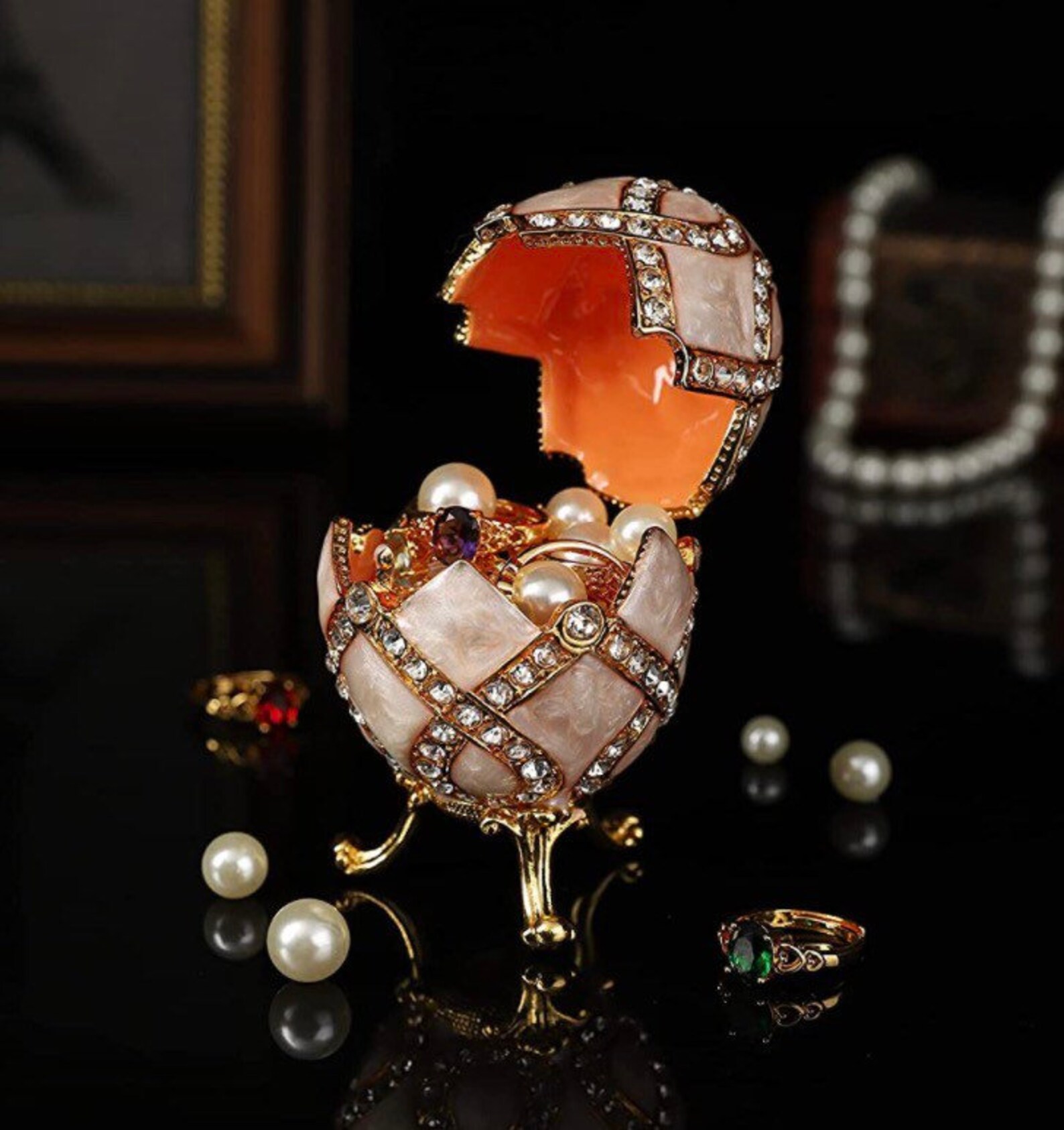 Faberge Fabrege Type Egg New Collection This is a New - Etsy