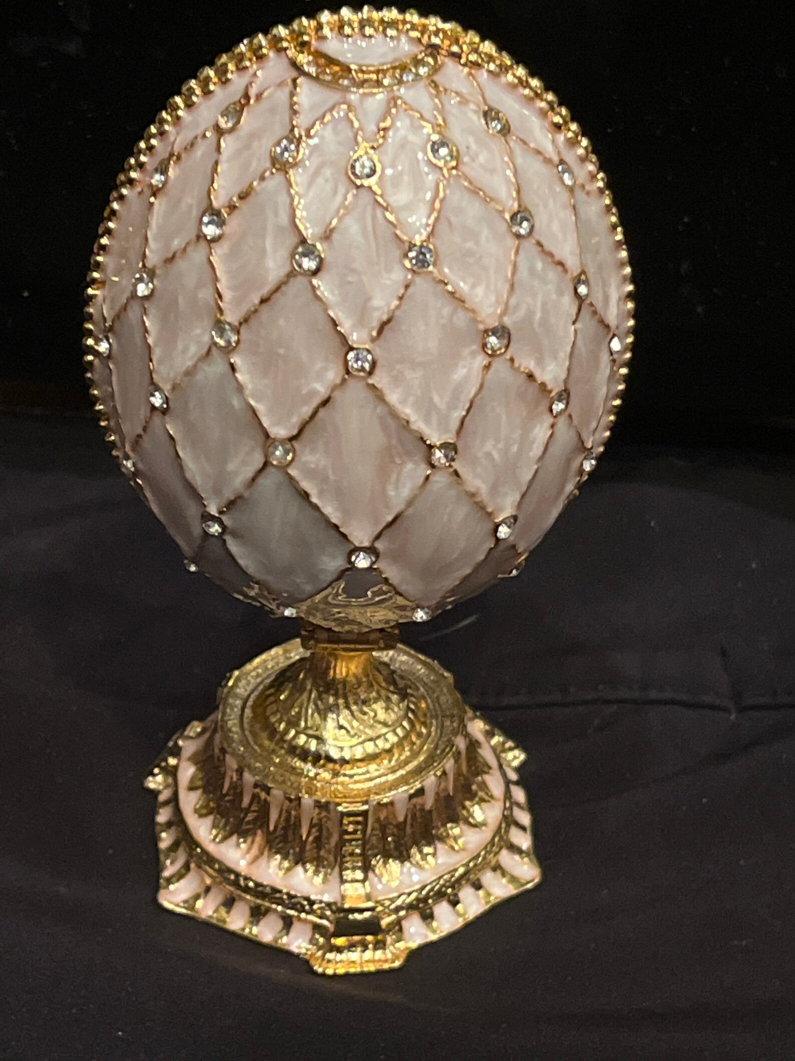 Faberge Egg Replica of the Royal Crown. This is a Beige Lace | Etsy