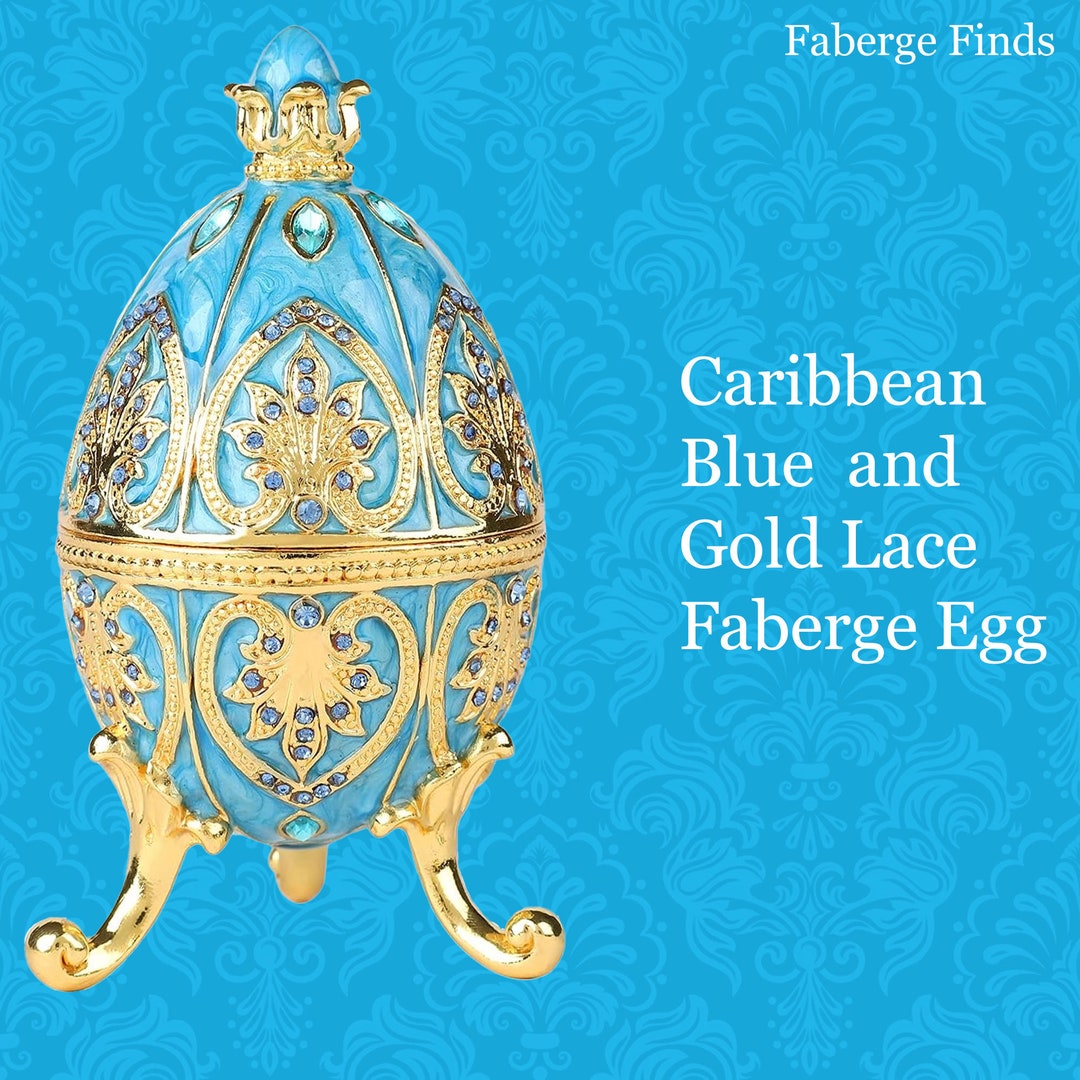 Faberge Type Egg Replica of the Lace Collection.swarovski Crystals in ...