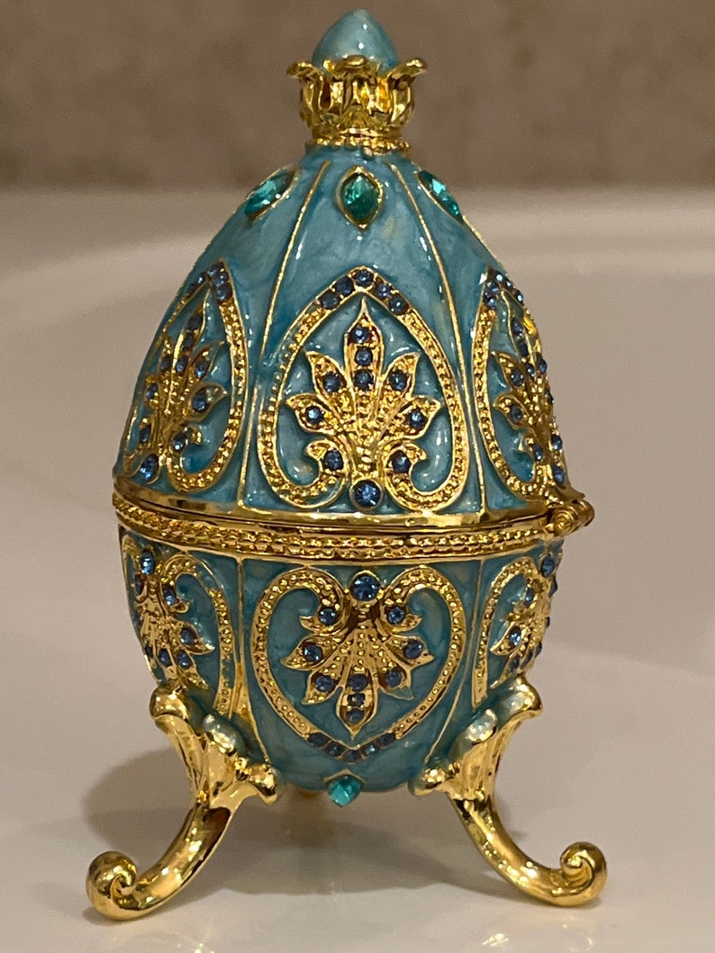 Faberge Type Egg Replica Of The Lace Collection Swarovski Etsy