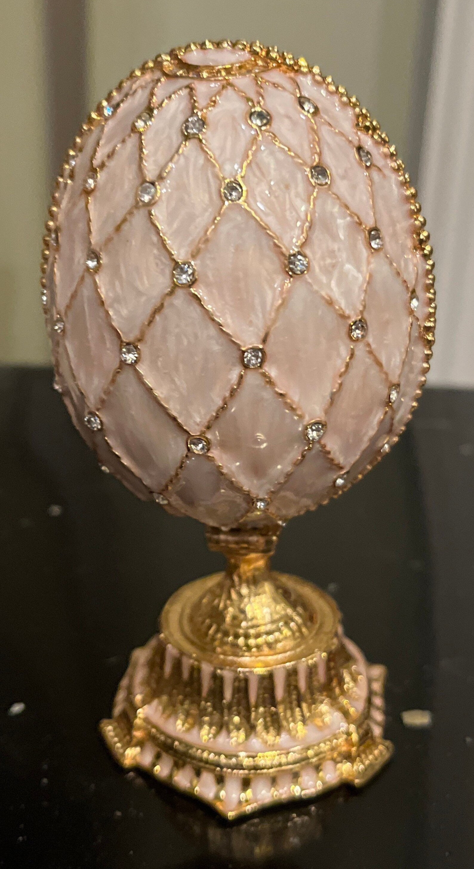Faberge Egg Replica of the Royal Crown. This is a Beige Lace | Etsy