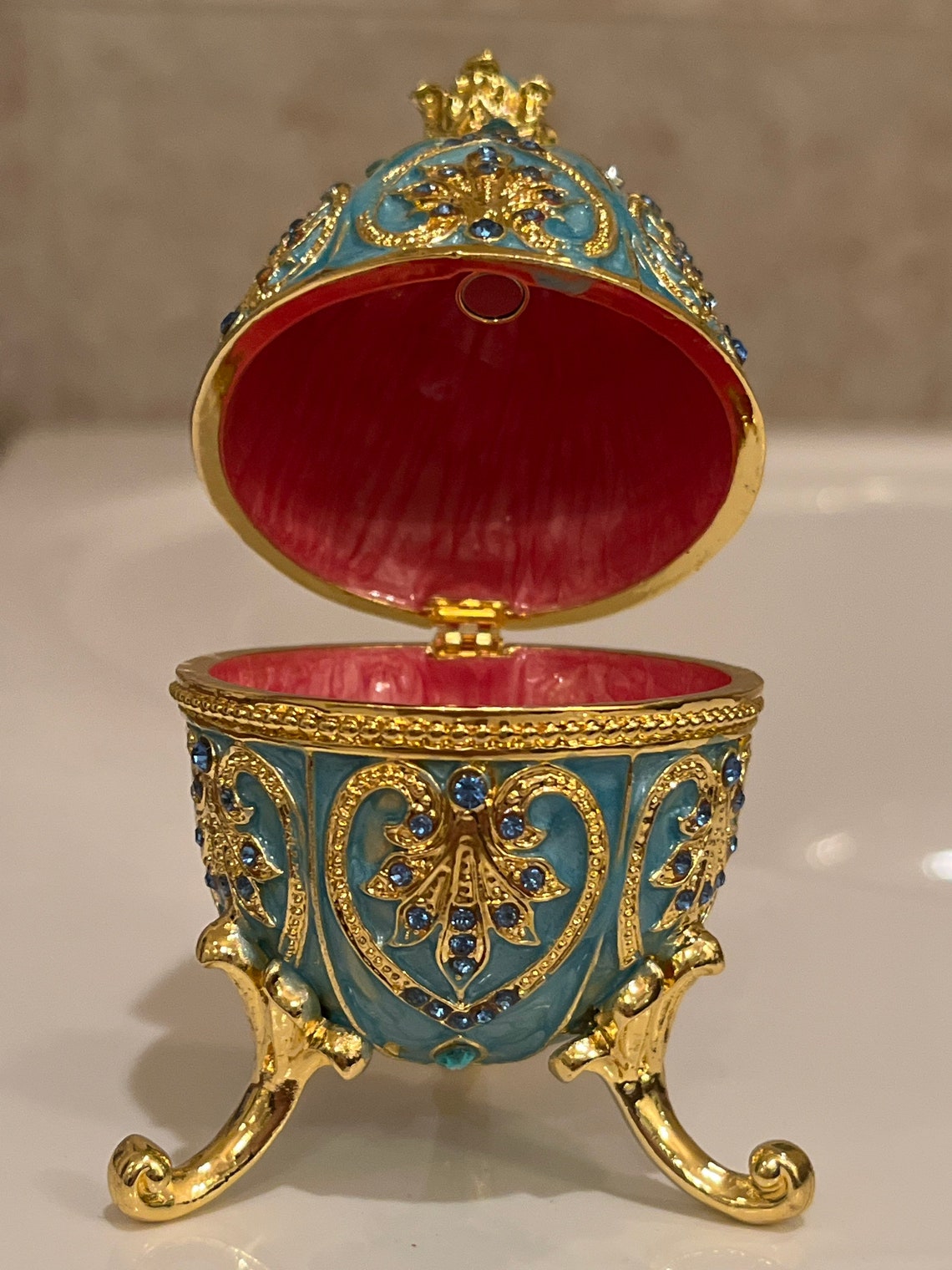 Faberge Type Egg Replica of the Lace Collection.swarovski - Etsy