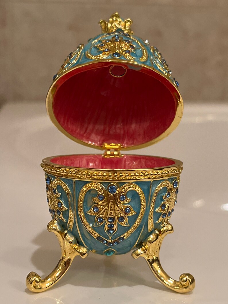 Faberge Type Egg Replica Of The Lace Collection Swarovski Etsy
