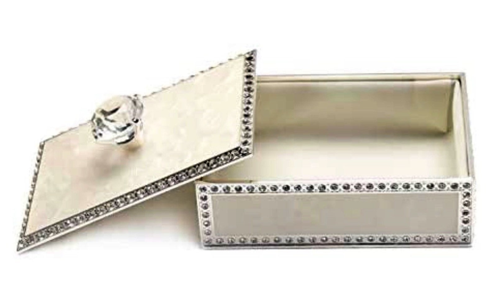 Jewelry Box Made in a Beige Color. There Are Diamontes All - Etsy