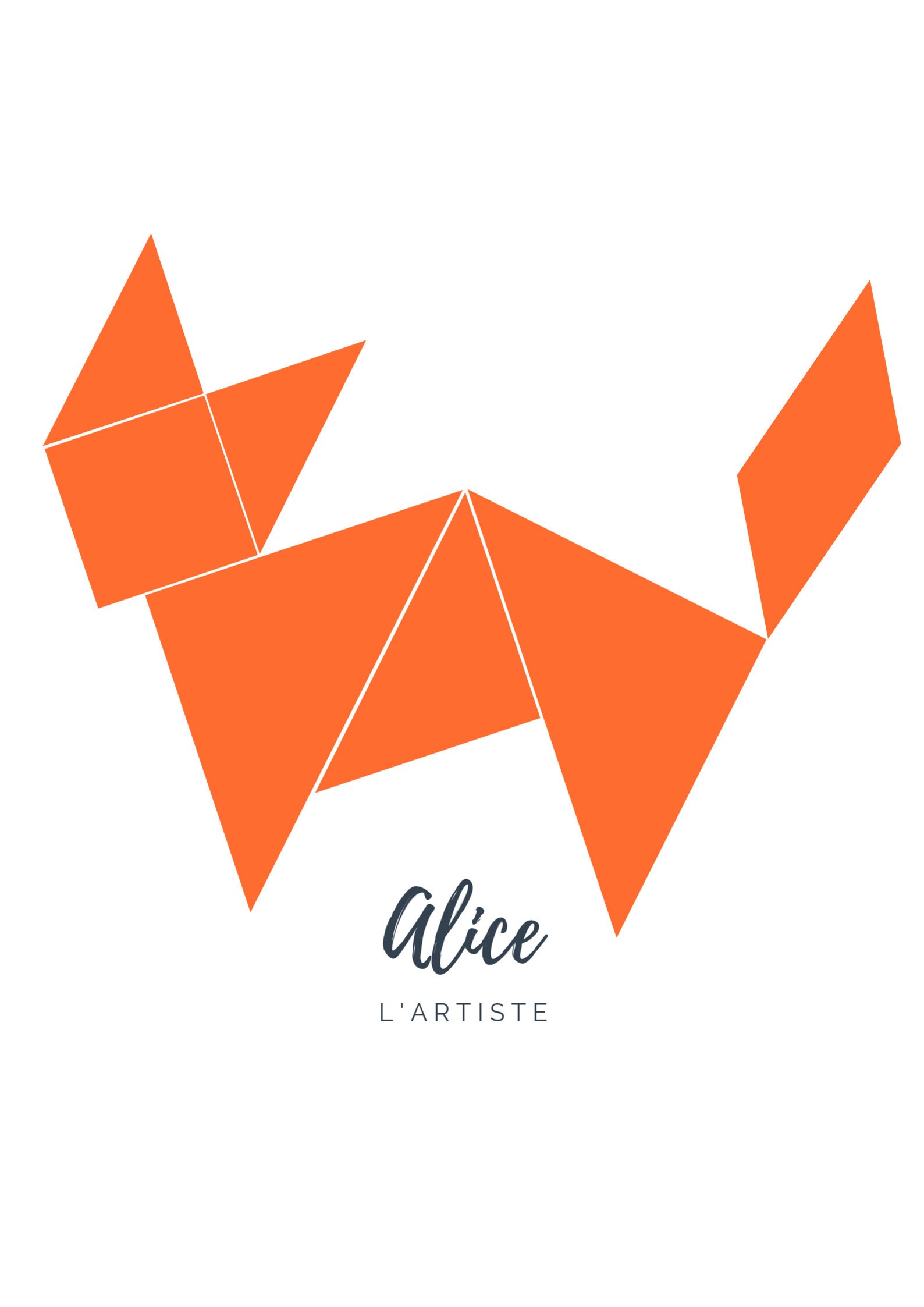 Black Fox Tangram Wall Art digital Print Geometric - Etsy