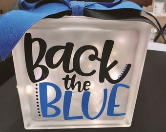 Frosted Glass Block | Monogram - Etsy