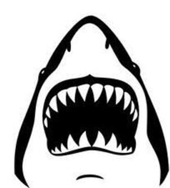 JAWS Vinyl Car Decal Sticker multi Color & Sizes See Below | Etsy