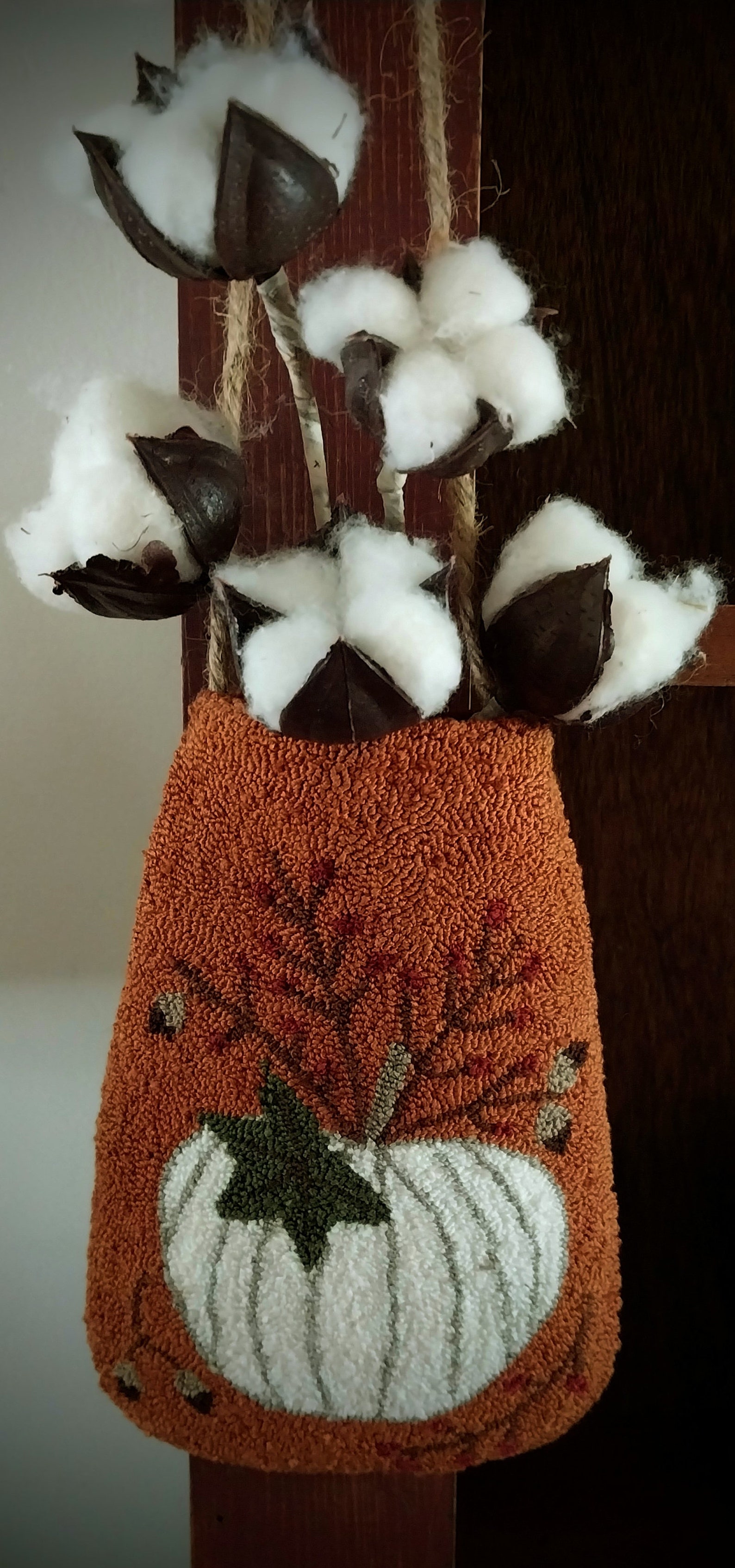 Digital Punchneedle Pattern--white Pumpkin Pouch - Etsy