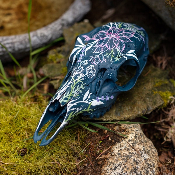 Painted Animal Skull - Etsy